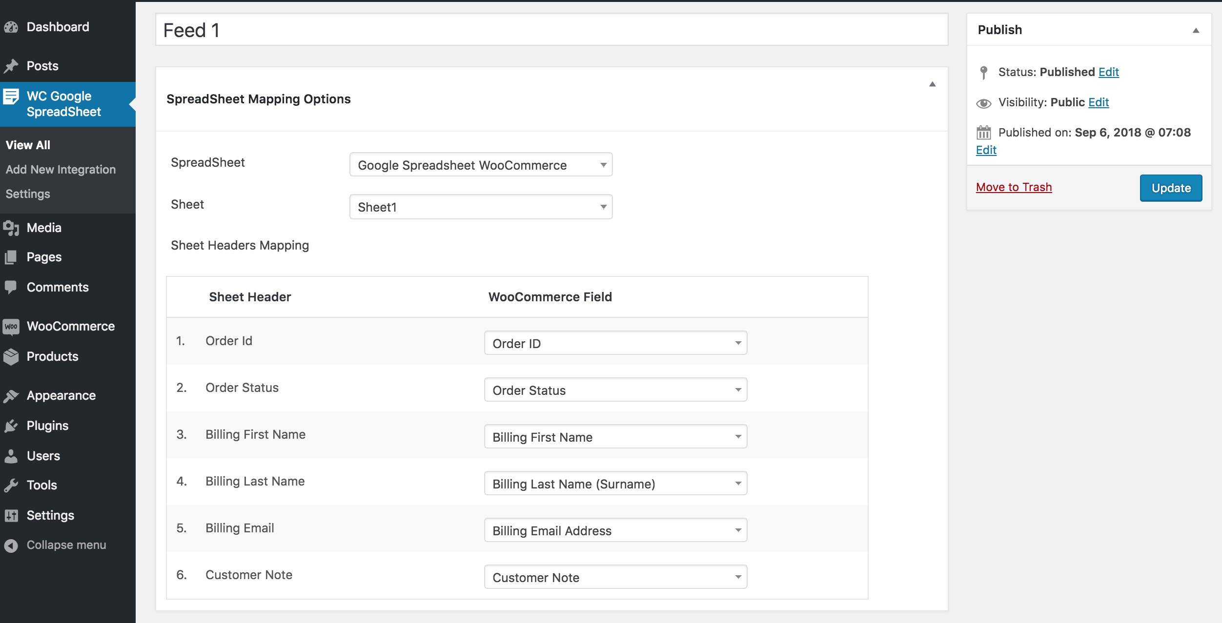 WooCommerce Google Spreadsheet Addon by webholics | CodeCanyon
